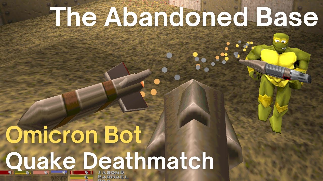 Quake Deathmatch - Omicron Bot - The Abandoned Base (dm3) - YouTube