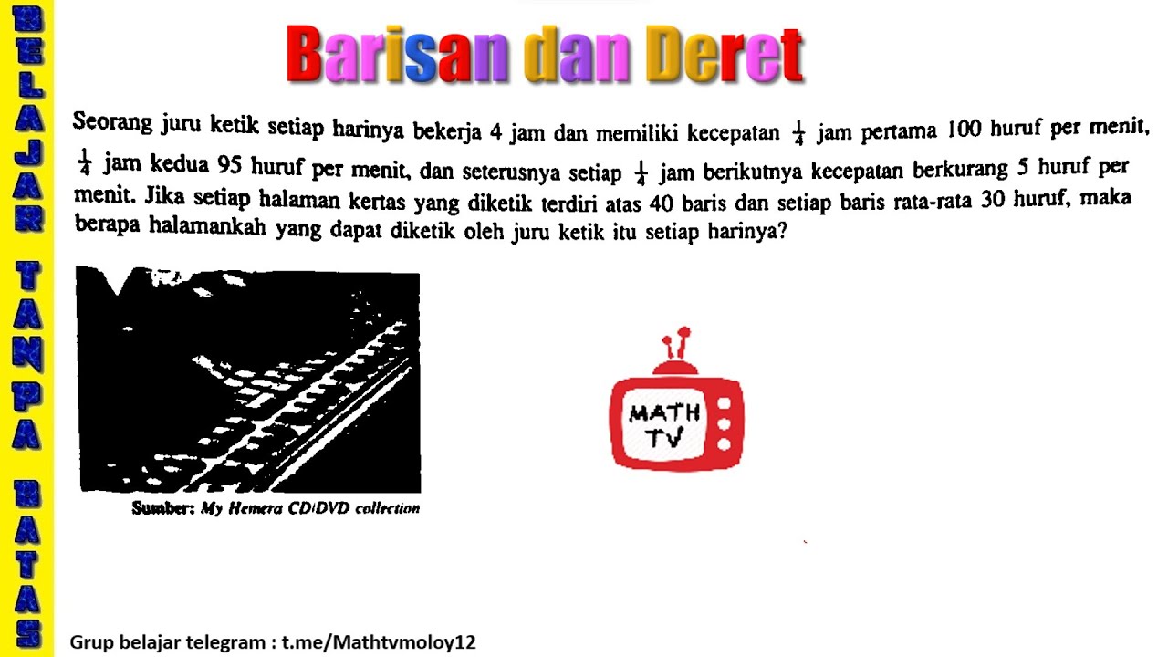 BARISAN DAN DERET | MASALAH KONTEKSTUAL | LATIHAN 11 - YouTube