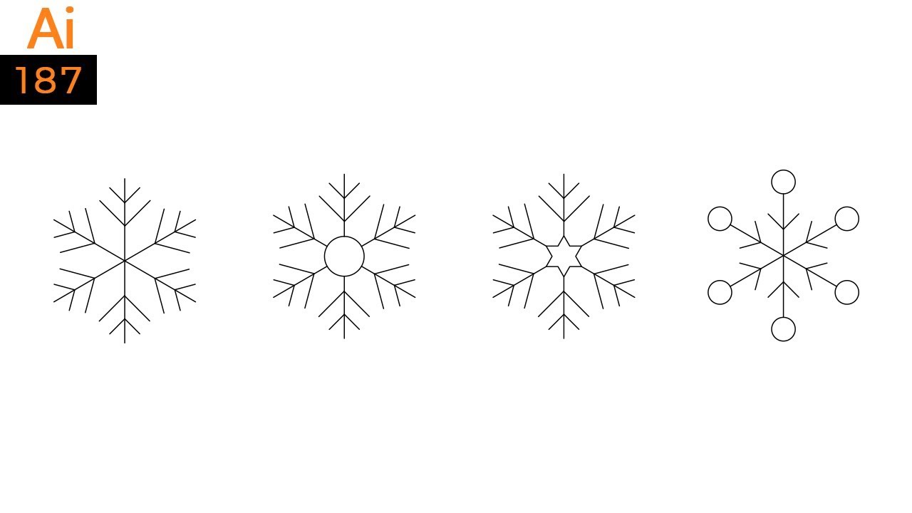 Create snowflakes in Adobe Illustrator - YouTube