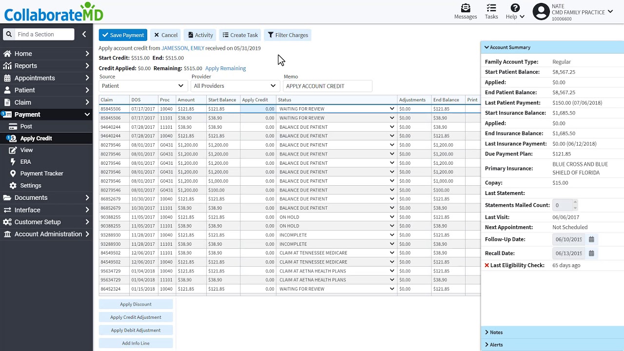 CMD v10 How to Apply Account Credits - YouTube