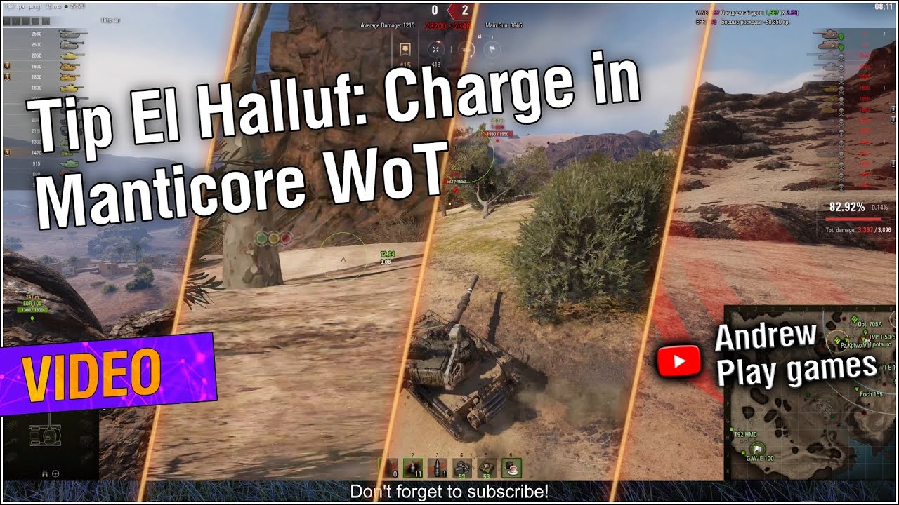 Tip El Halluf: Charge in Manticore WoT #worldoftanks #wot #nocommentary ...