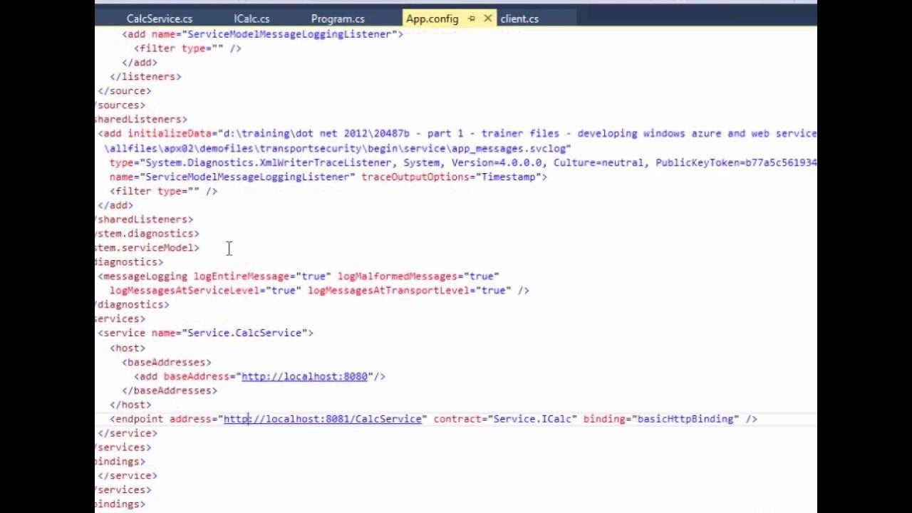 4 Demonstration WCF BasicHttpBinding Sending Data in Clear Text - YouTube