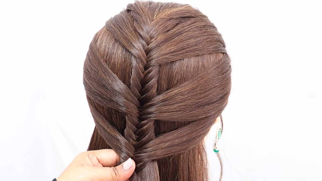 Pretty open hairstyle - Quick & Unique hairstyle | Beautiful hairstyle ...