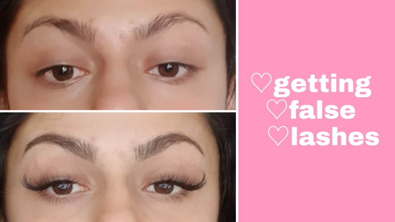 Getting lashes for the first time ♡ - YouTube