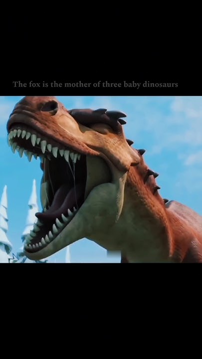 The fox is the mother of three baby dinosaurs 🦕#shorts #shortsfeed # ...