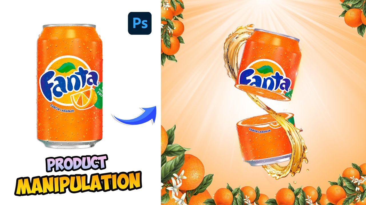 Creative Product Manipulation Fanta #photoshopmanipulation # ...