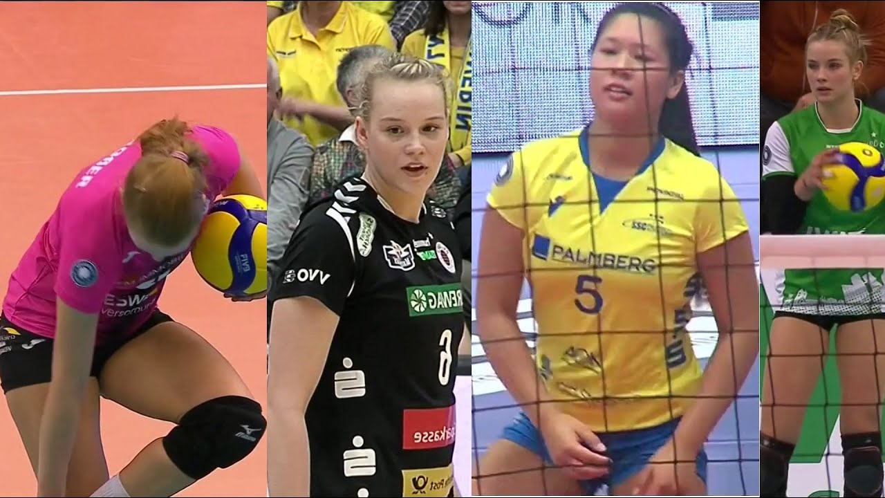 Beautiful Volleyball Players in German Women's League - YouTube