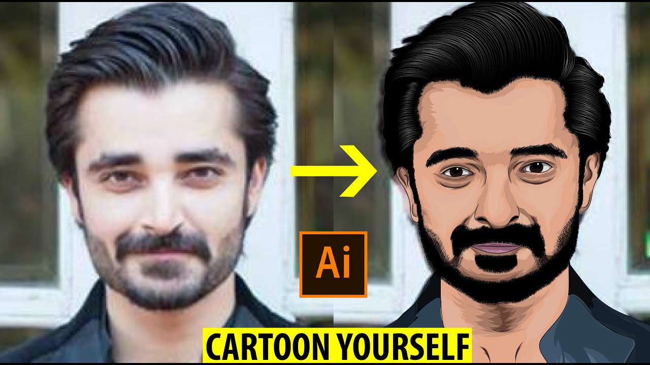 How To Cartoon Yourself in Illustrator | Timelapse - YouTube