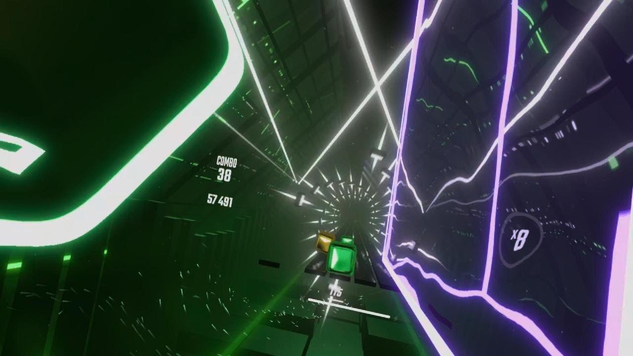 Playing bones on expert in beat saber - YouTube