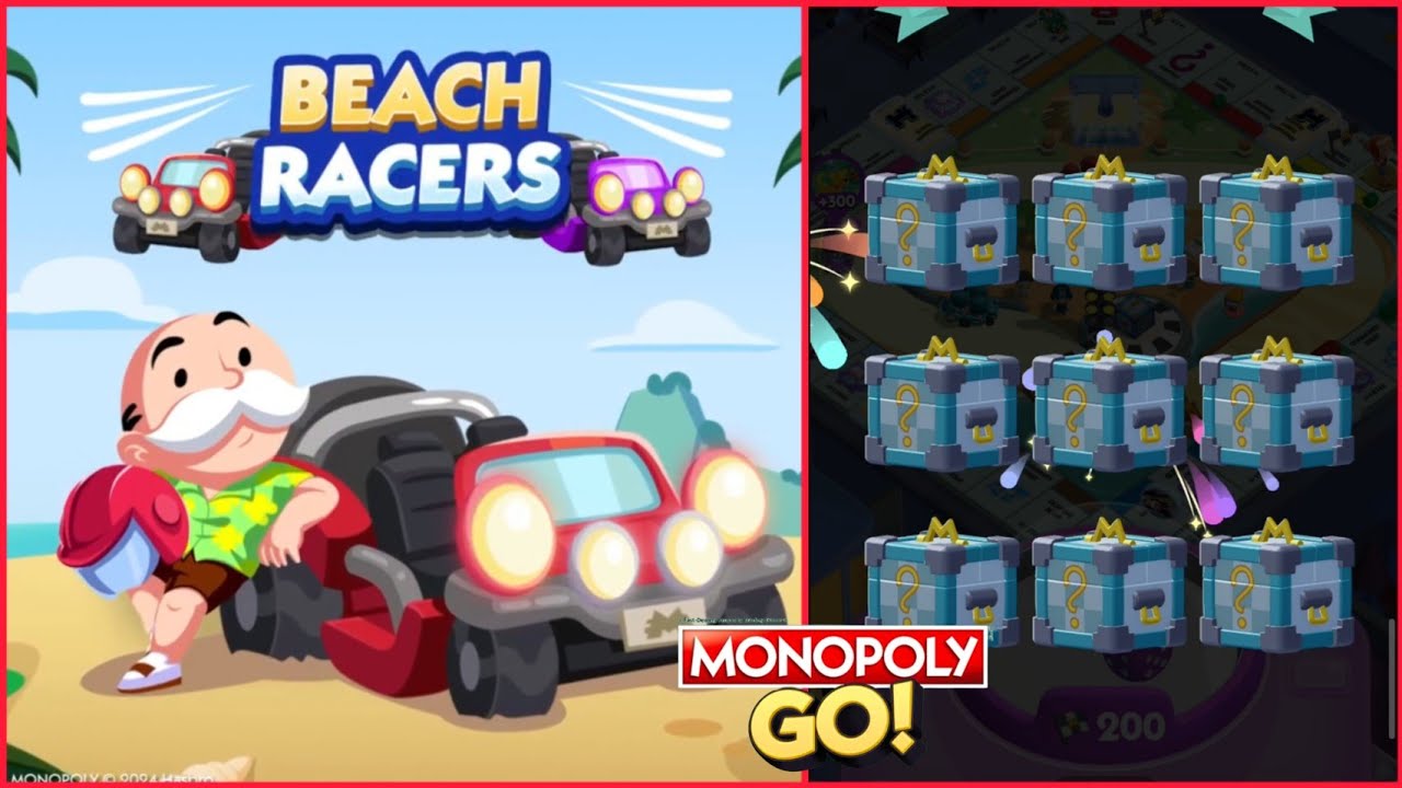 BEACH RACERS Monopoly Go Racing Partner Event Race 3 Completed 😍 # ...