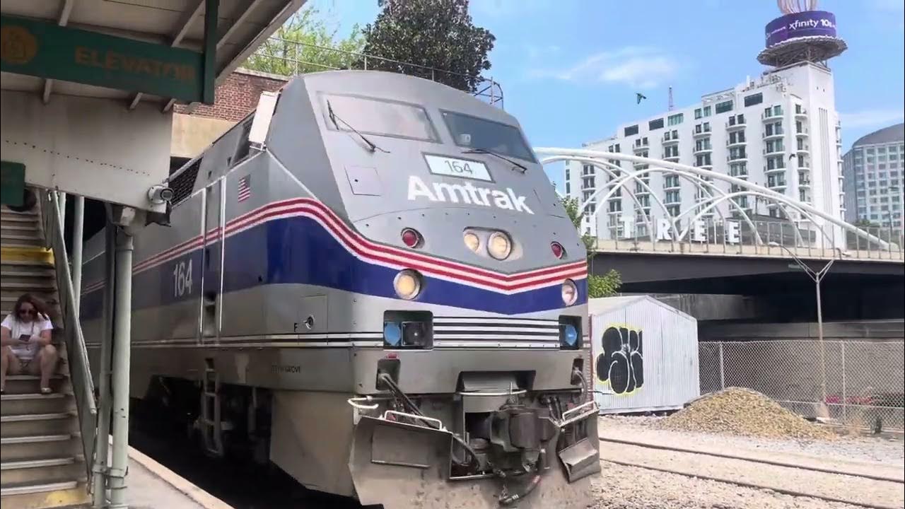 AMTK 19 arriving into Atlanta 6 hours late W/AMTK Heritage Unit 164 leading filled July 30,2023 ...