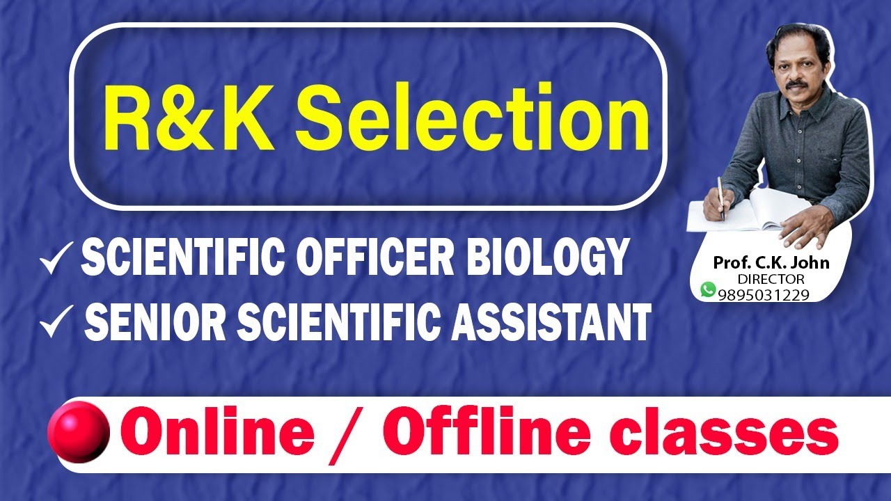 9895031229 | SCIENTIFIC OFFICER BIOLOGY & SENIOR SCIENTIFIC ASSISTANT ...