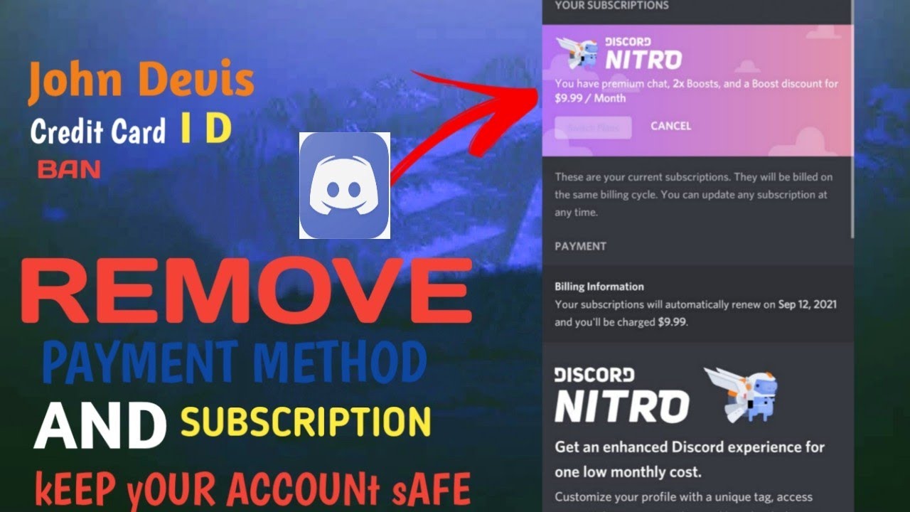 How To Cancel Discord Nitro SubscriptiOn And Card Billing Details|John ...