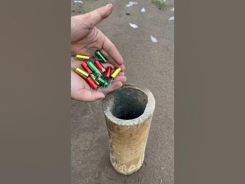 EXPERIMENT NYUMET MERCON DINO TOR DIDALAM BAMBU!!! SERU #mercon #petasan #experiment #shorts # ...