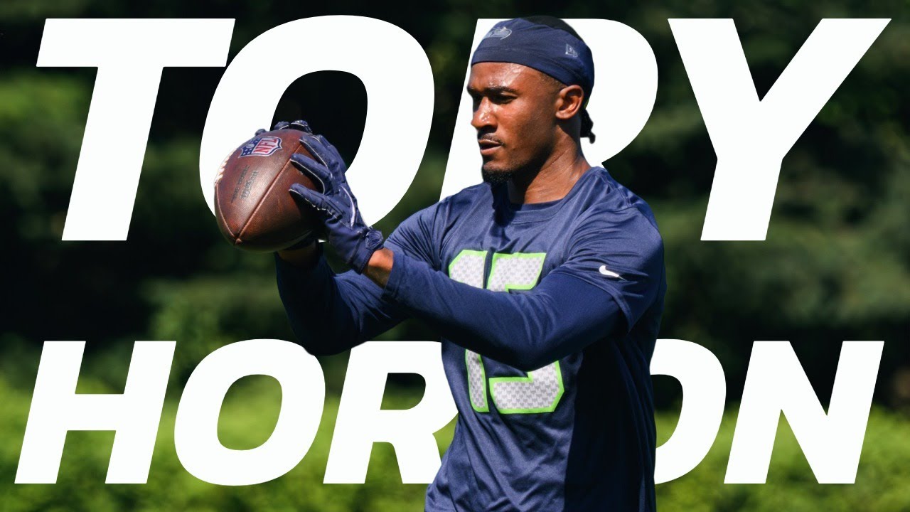Tory Horton Jr Talks First Seahawks Padded Practice - YouTube