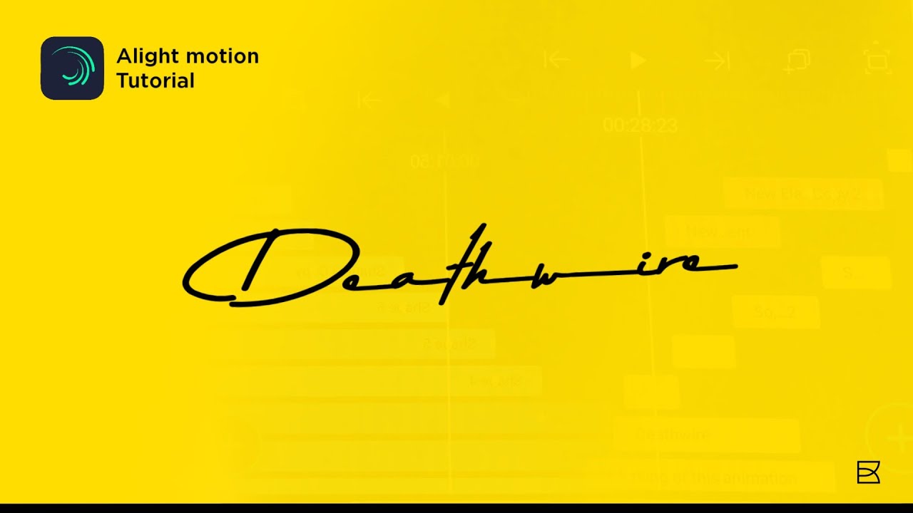 How to make a cool signature logo animation on Android | Alight motion ...