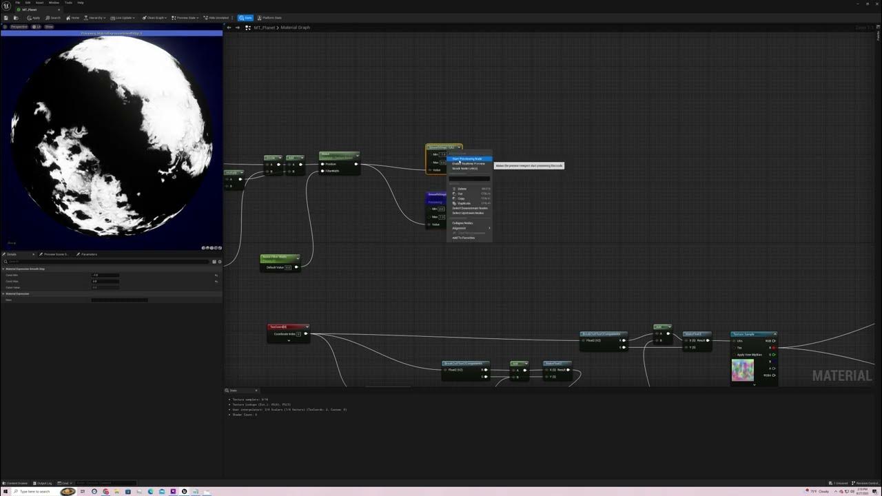 Unreal Engine 5 - Space game - Working on procedural planet textures - YouTube