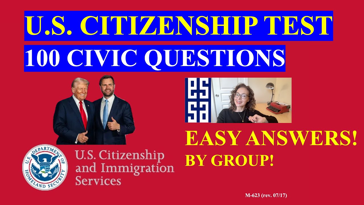 NEW U.S. Citizenship Test 2025, USCIS 100 Civics Test Questions and ...