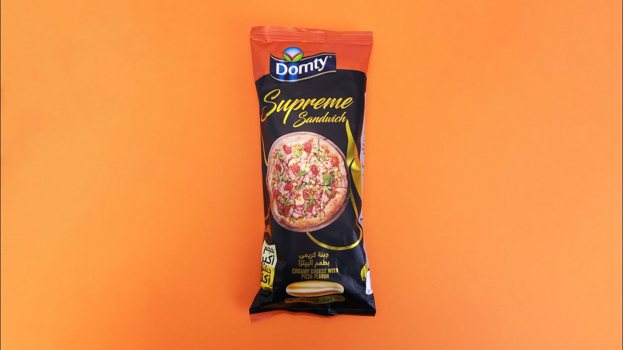 Domty Supreme Sandwich CREAMY CHEESE WITH PIZZA - YouTube