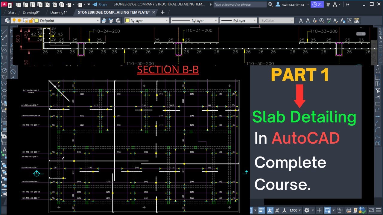 Slab Detailing ( Part 1 ) - How To Detail Reinforced Concrete Slab ...