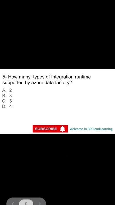 5- How many types of Integration runtime supported by azure data ...