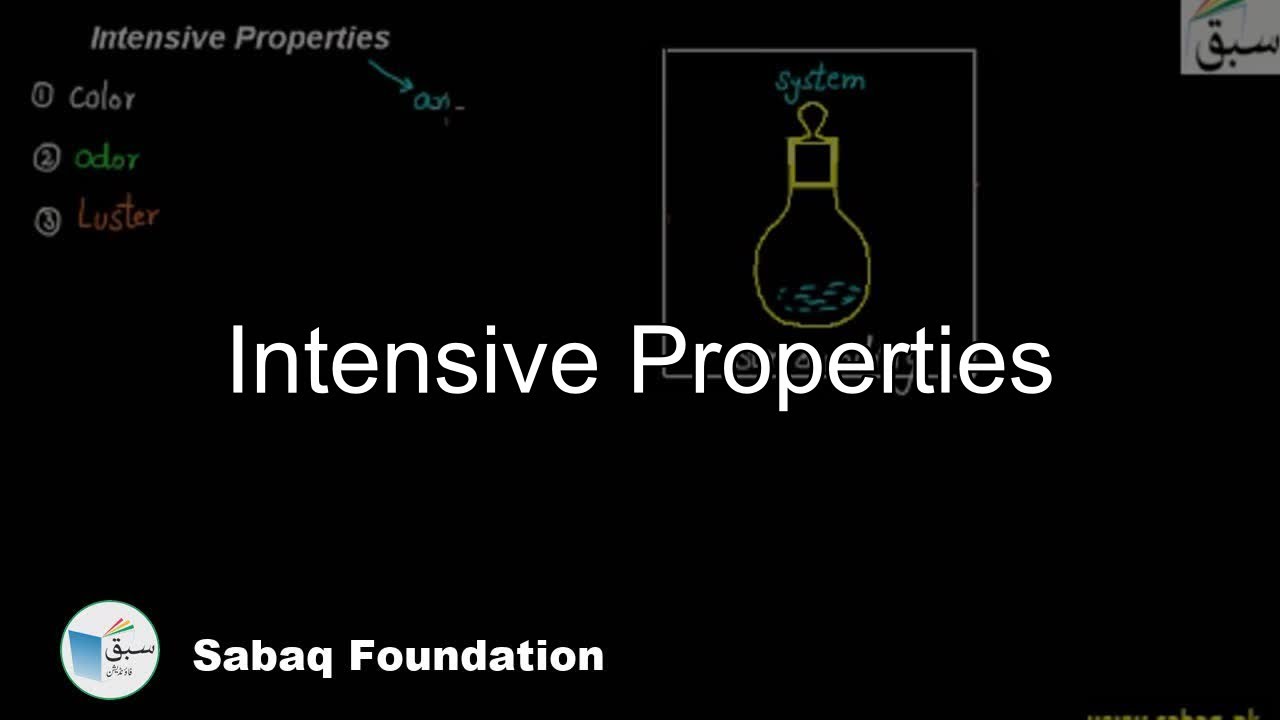 Intensive Properties, Chemistry Lecture | Sabaq.pk - YouTube