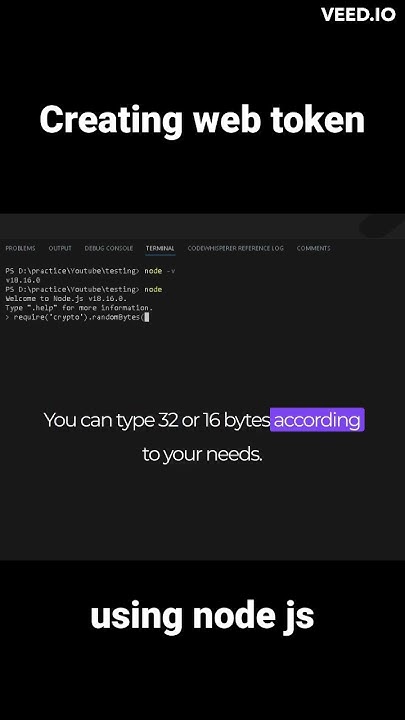 Generate Random Web Token Using Node Js Codenewbie Coding Nodejs Token Youtube 