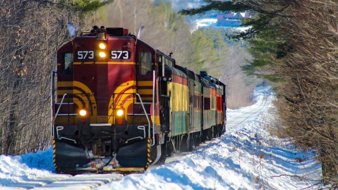Conway Scenic Railroad "Snow Trains to Attitash Mountain" [2/22/23/2020 ...
