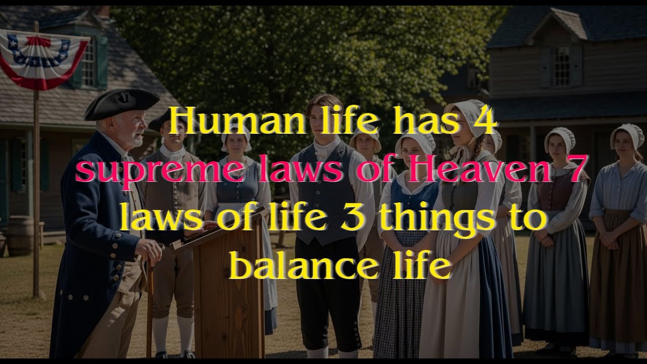 Human life has 4 supreme laws of Heaven 7 laws of life 3 things to ...