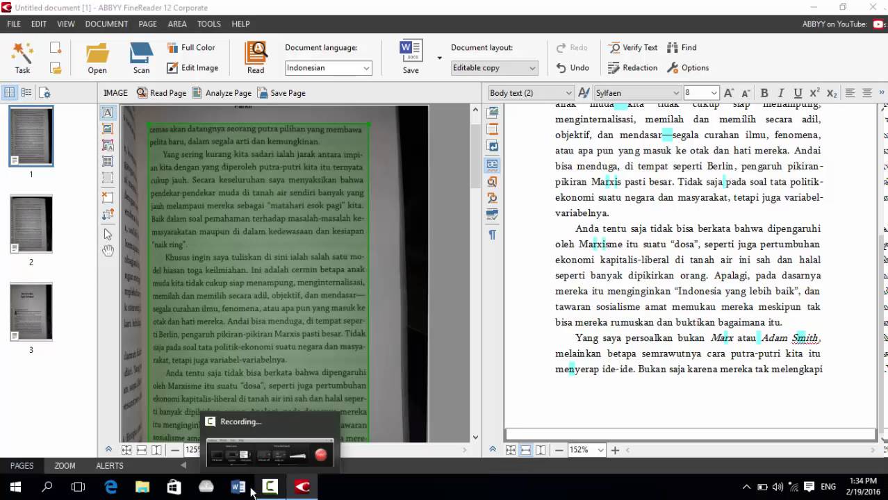 tutorial abby fine reader 12 new magic technology - YouTube