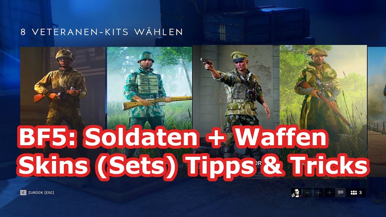 BF5: alles über Soldaten + Waffen Skins (8x Veteranen Sets) Tipps ...