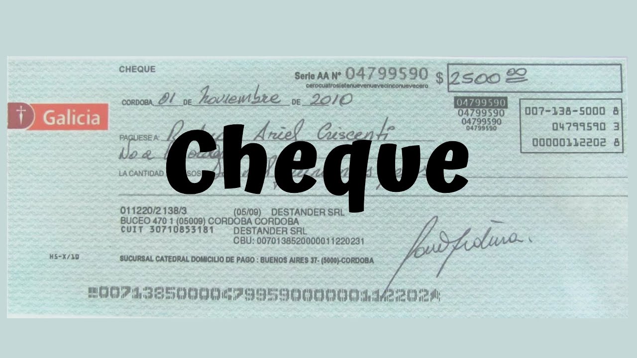 SIC - Cheque - Contabilidad - YouTube