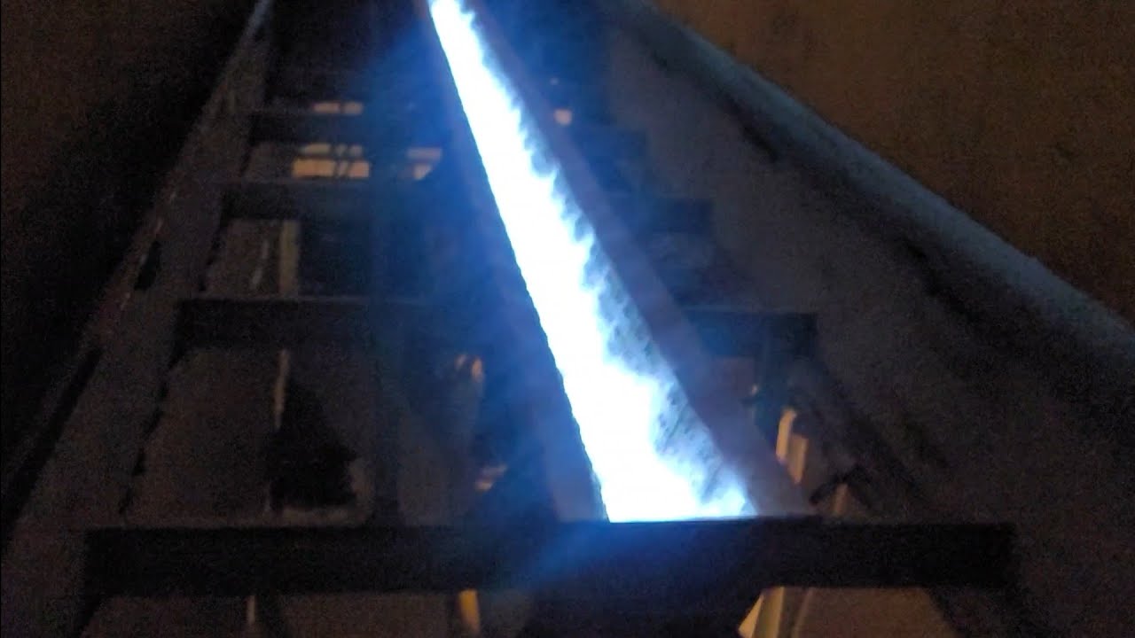 Inside 3,600 degree blue flame temp natural gas burner rooms with 14 ...