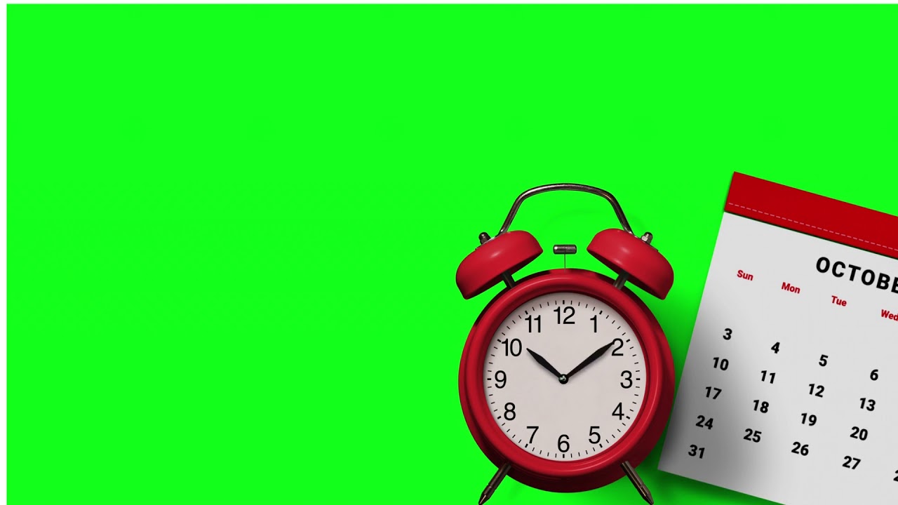 Green Screen Clock with Calendar - YouTube