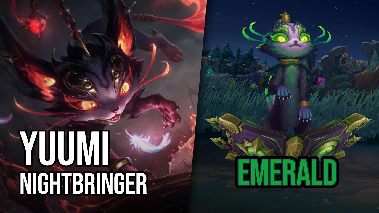 Emerald Nightbringer Yuumi Skin | League of Legends - YouTube