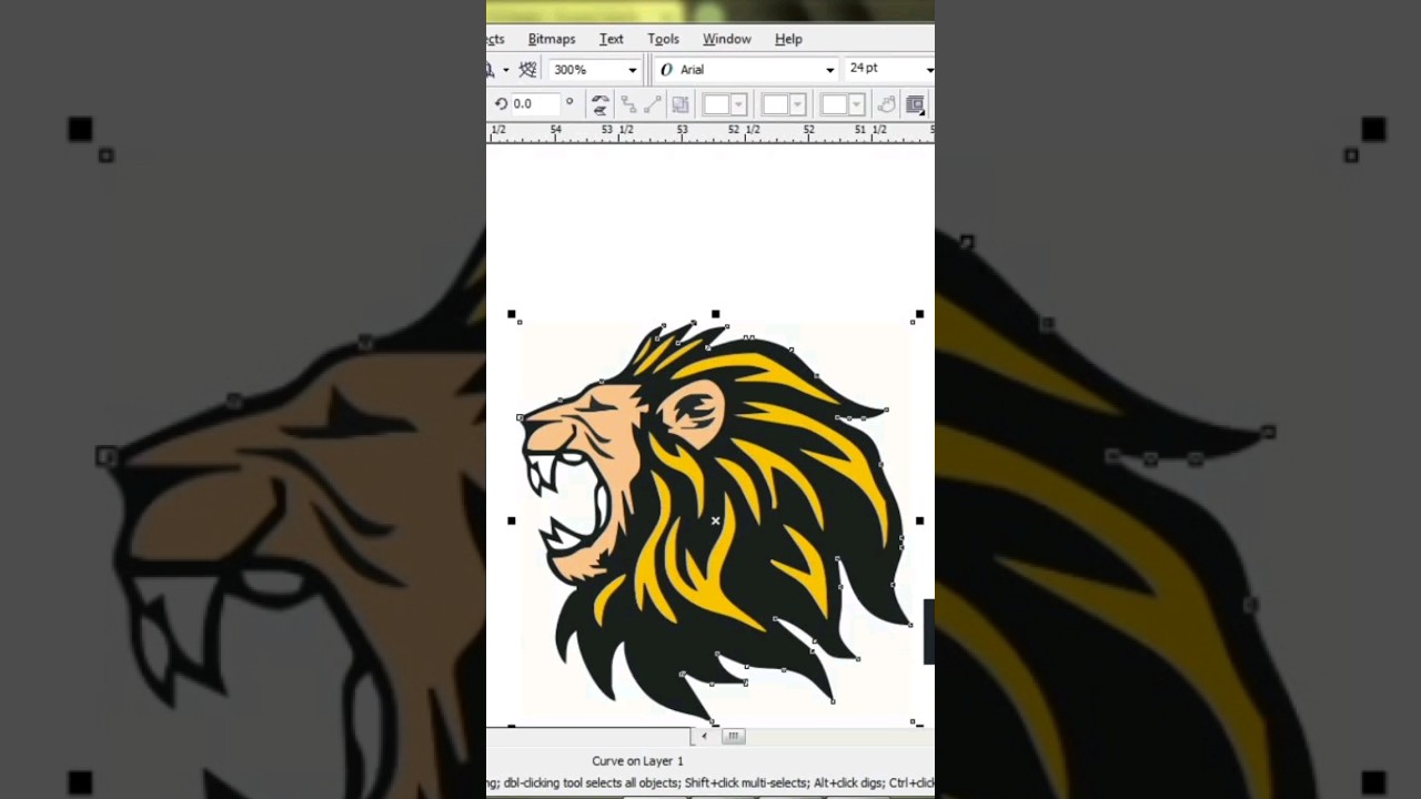 this is how you can quick trace an raster image in Coreldraw #tricks # ...