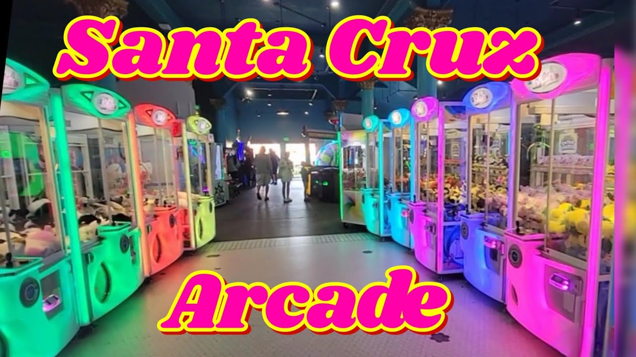 Walk through the Arcade | Santa Cruz Beach Boadwalk 2024 #Arcade #games ...