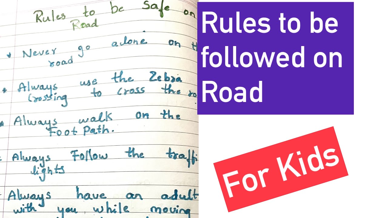 Rules to be followed on road - For kids - YouTube