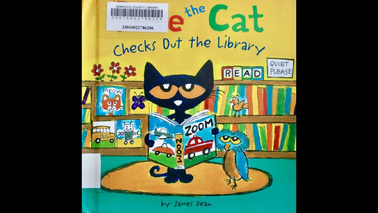 Pete the Cat Checks Out the Library by James Dean - YouTube