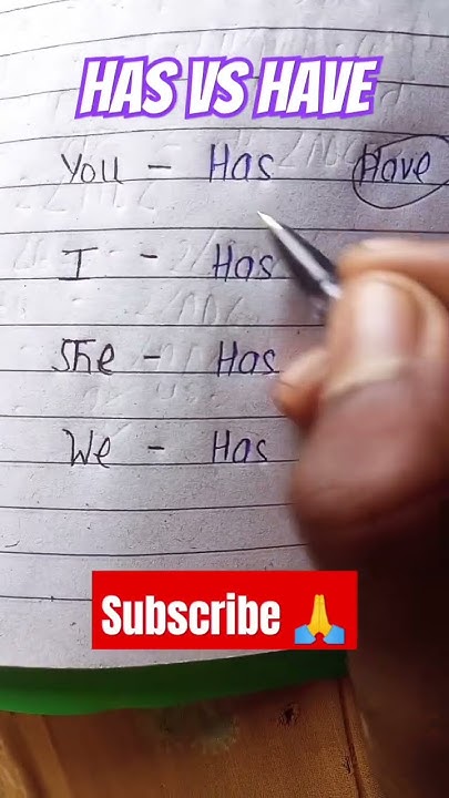 Has vs Have 🔥 English grammar 💥 please subscribe and share - YouTube