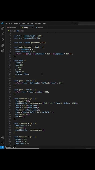 Simple Illusion animation | Power of canvas #codinglover #coder #codingshortvideo #trading # ...