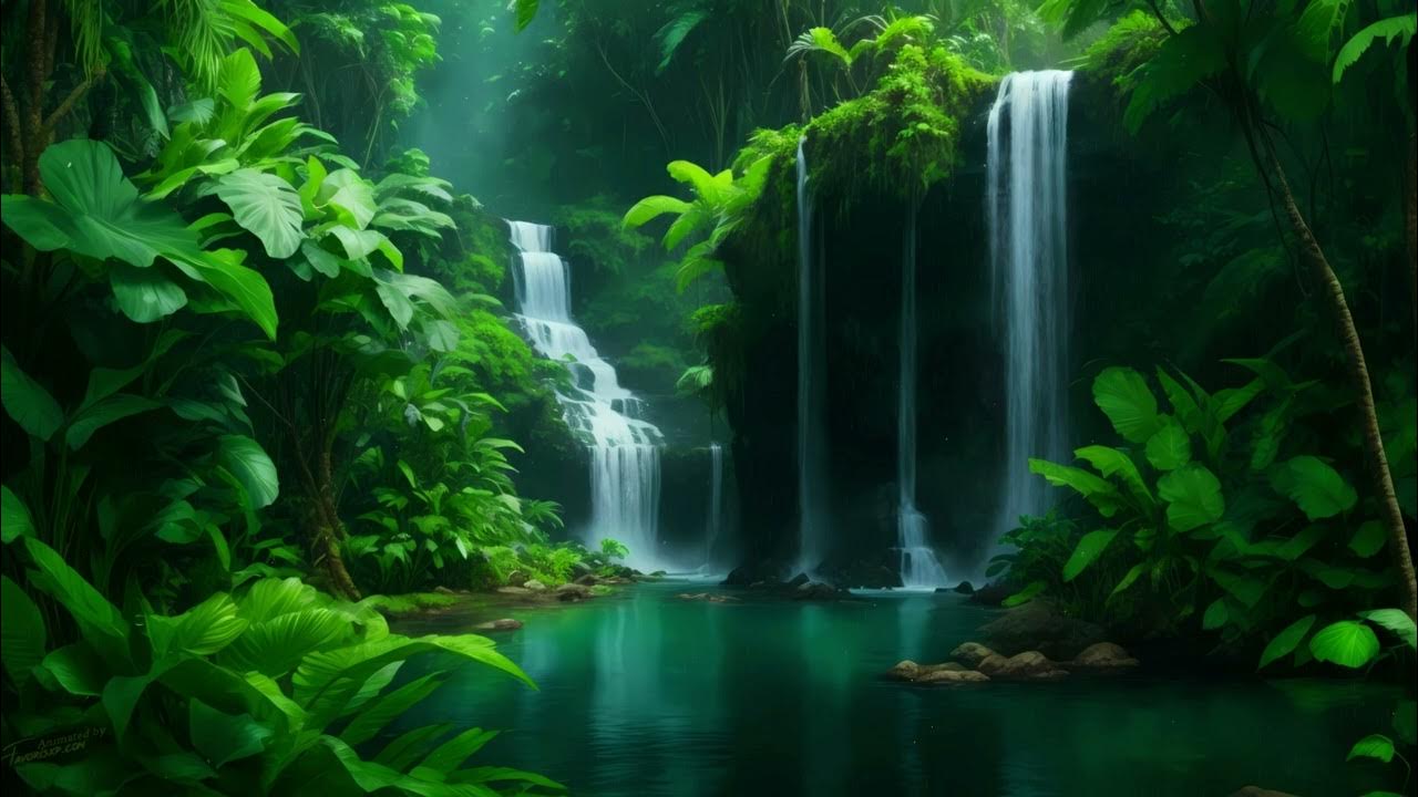 Chutes d'eau tropicales fond d'écran animé HD et/ou 4K pour PC ...