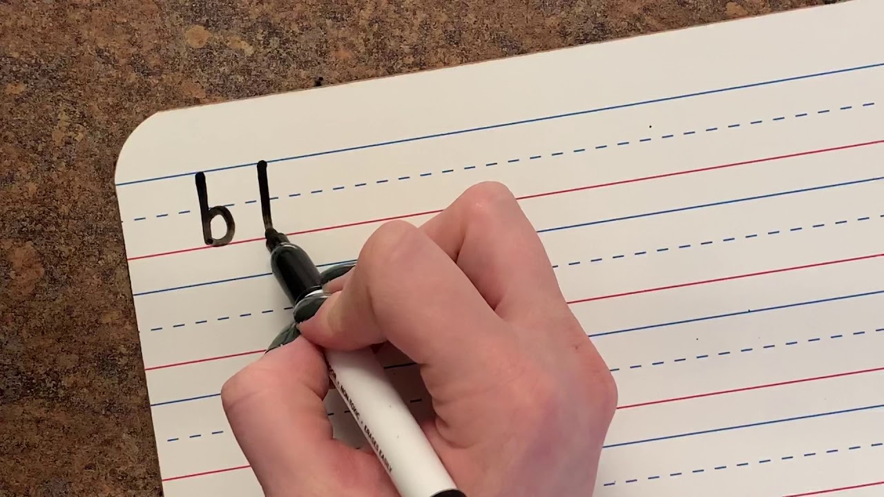 Letter Formation - b - YouTube