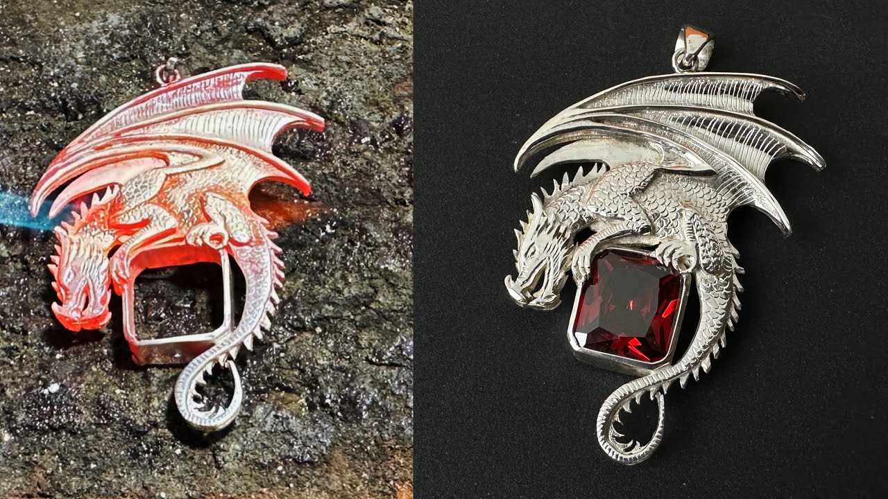 Dragon pendant diy - video hand making jewelry - YouTube