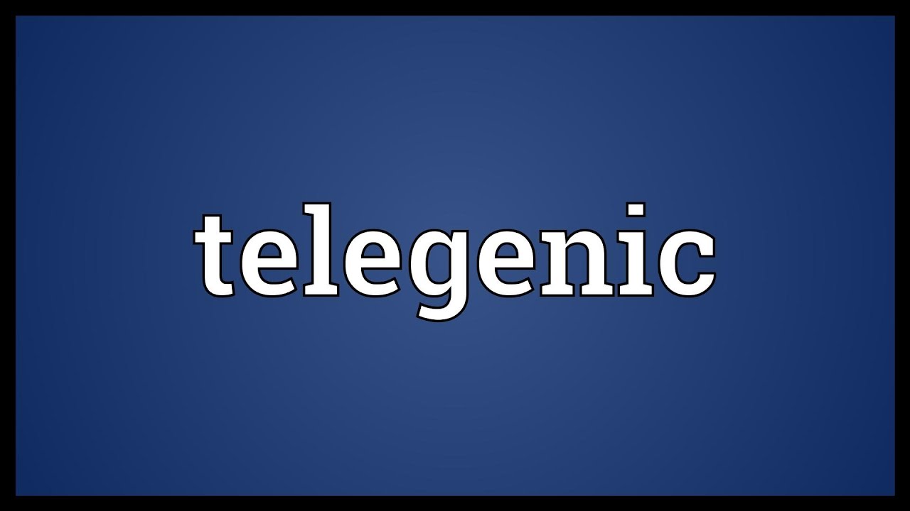 Telegenic Meaning - YouTube