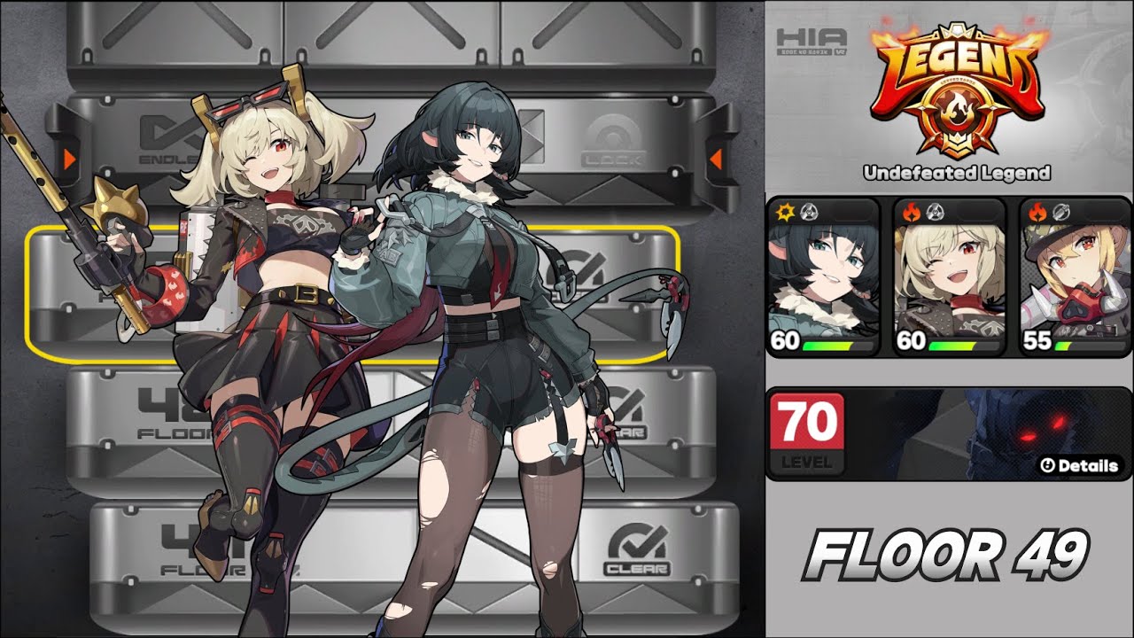 ENDLESS TOWER FLOOR 49 JANE DOE & BURNICE DISORDER TEAM VS SHADOW JANE ...