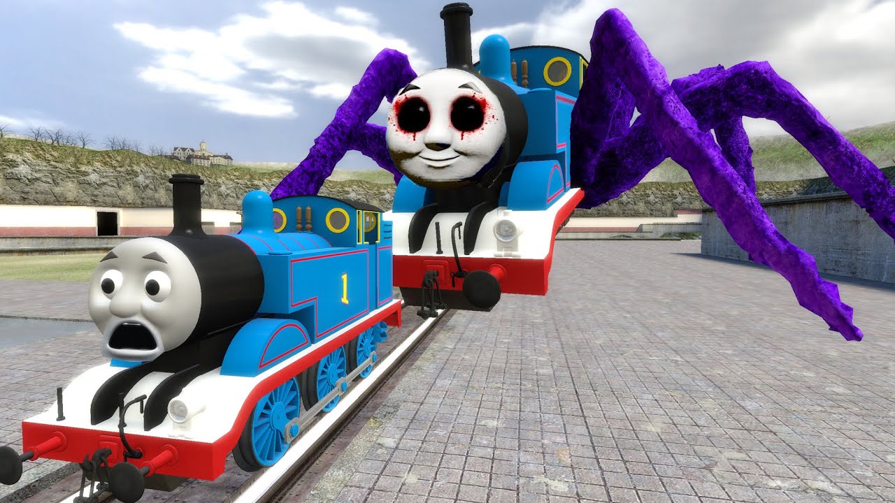 Building a Thomas Train Chased By New Cursed Thomas Spider and Friends ...