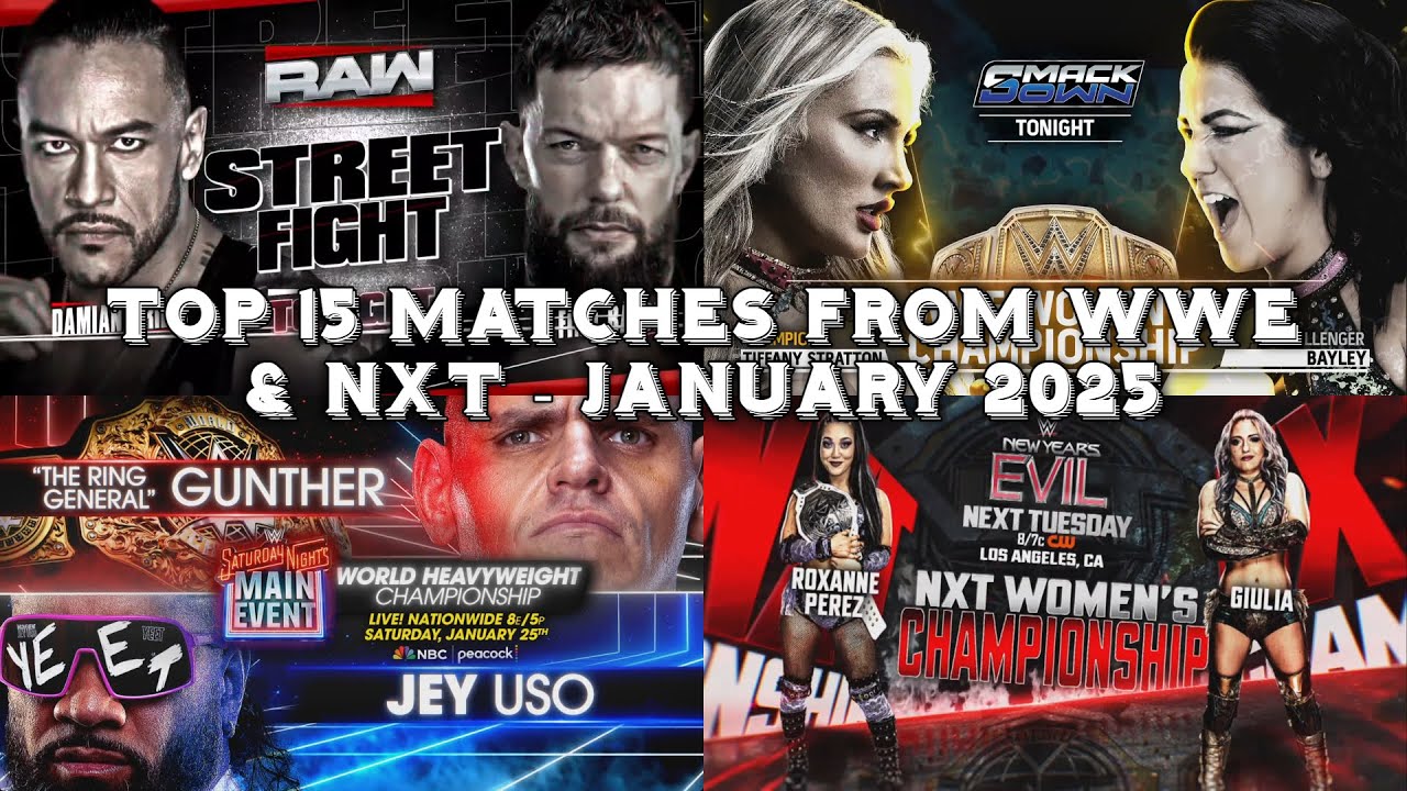 Top 15 Matches from WWE & NXT: January 2025 - YouTube