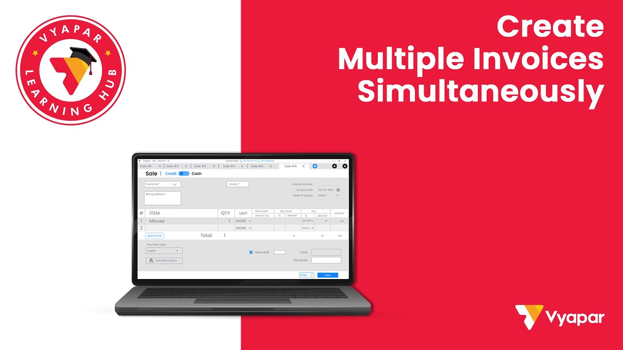 Create Multiple Invoices Simultaneously II DESKTOP II GST Billing ...