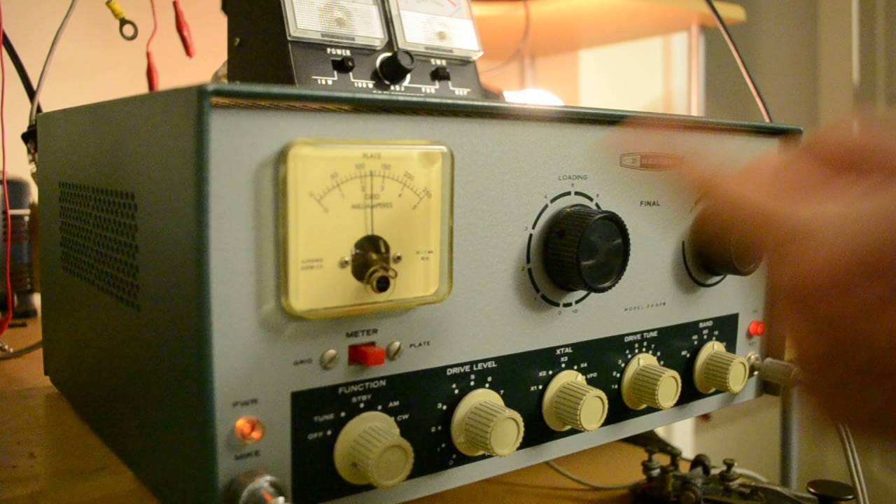Demonstration of the Heathkit DX 60B transmitter - YouTube